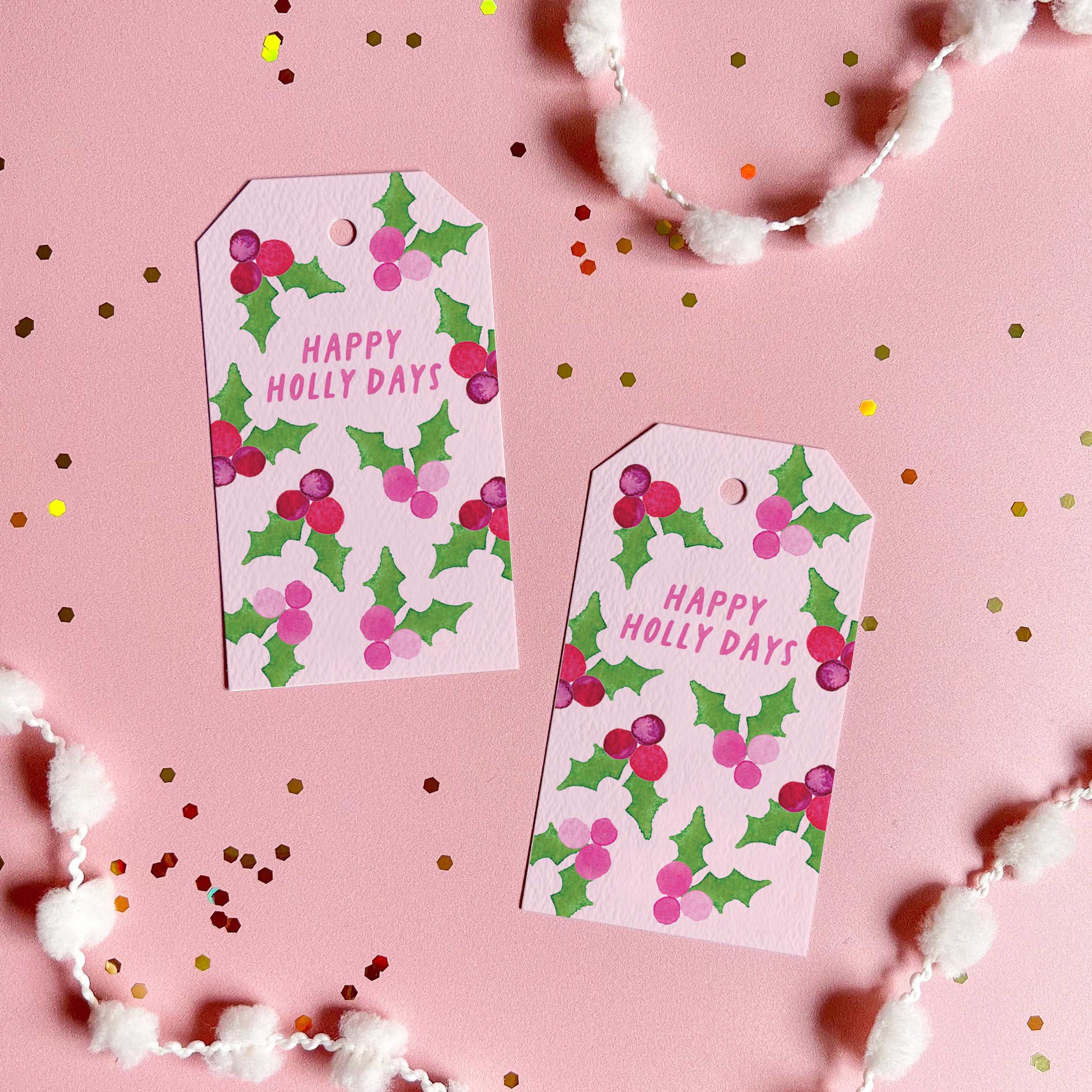 Happy Holly Days Holiday Gift Tags by Gert & Co