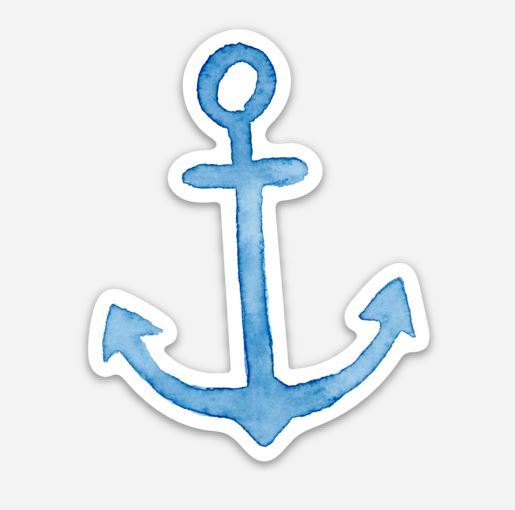 Blue Watercolor Anchor Sticker by Gert & Co